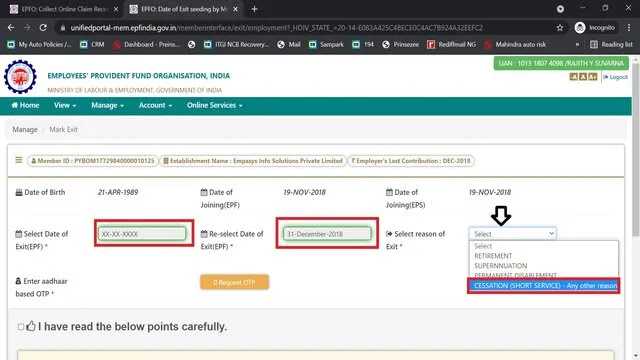 How To Update Date Of Exit Online On EPF UAN Portal how-to-update-date-of-exit-online-on-epf-uan-portal