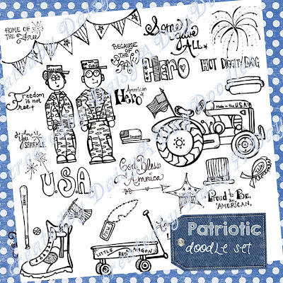 Daisy a Day Doodles: Patriotic Doodle Set