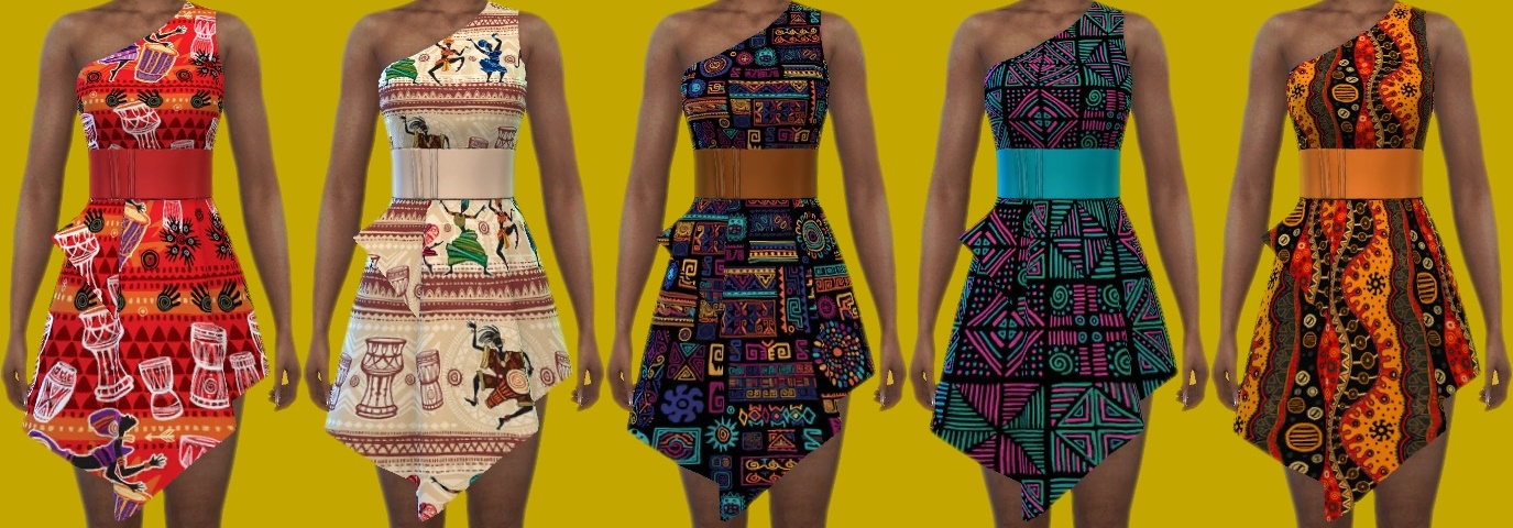 Annett's Sims 4 Welt: Get Famous AFRICA Dresses