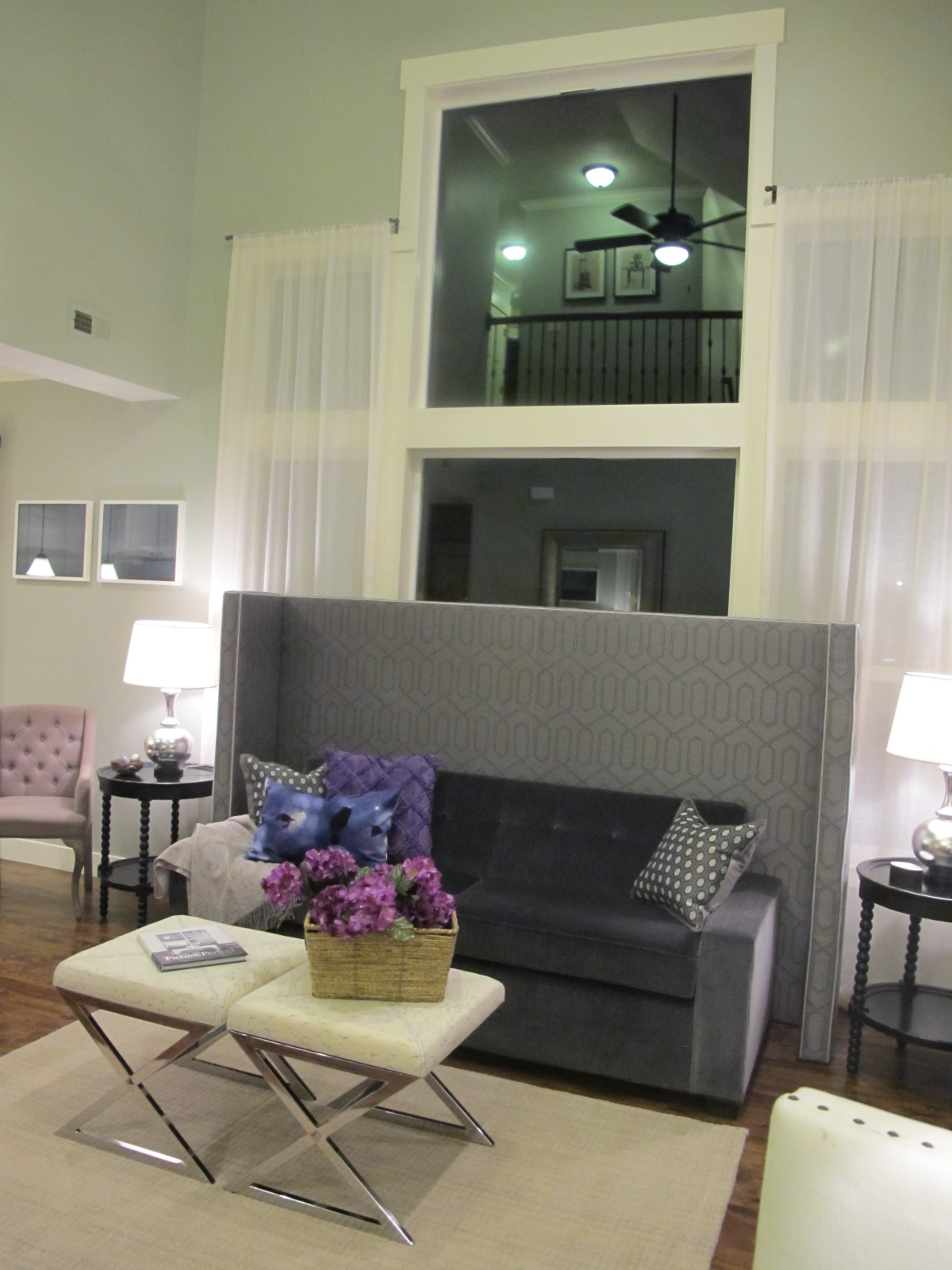 Michele Dunker Interiors: A Recent Project: Upholstered Sofa Screen