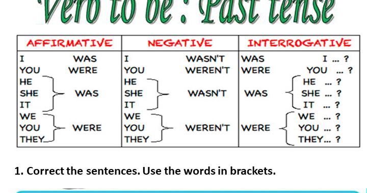 Pop into the English bubble: VERB TO BE IN THE PAST TENSE