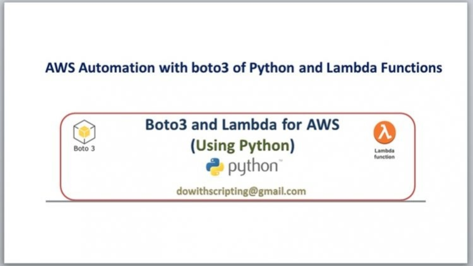 Aws Automation With Python Boto3 Api And Lambda Functions