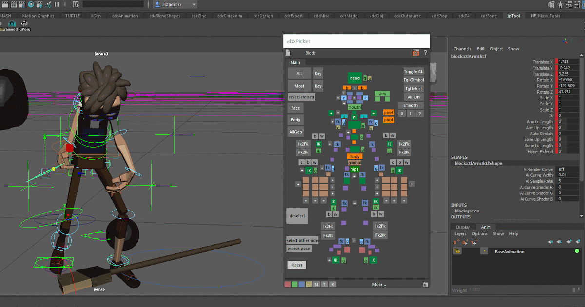 Tech Animation Artist Learning Space Script Mirror Pose In Maya