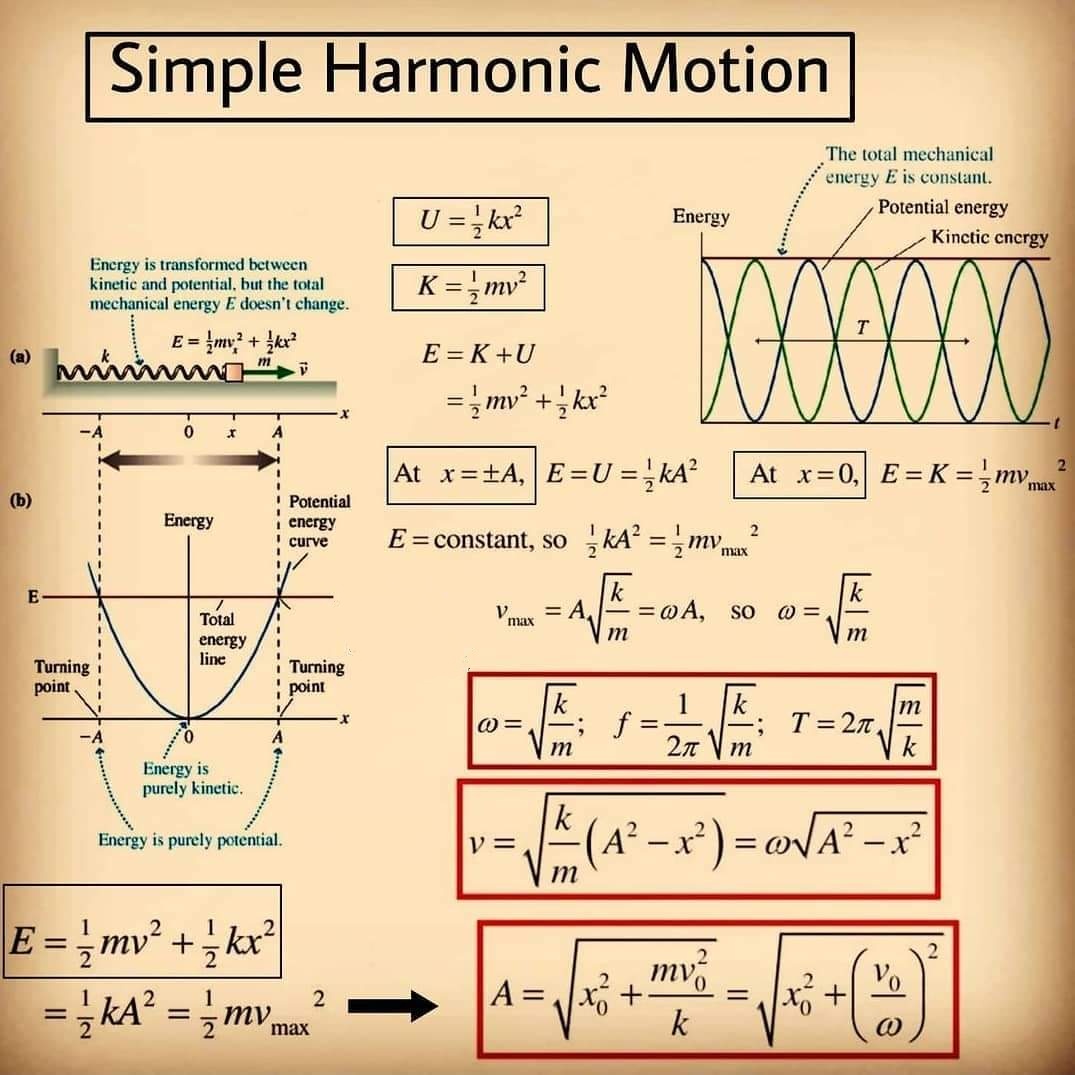 Physics Educator: Simple Harmonic Motion in one look