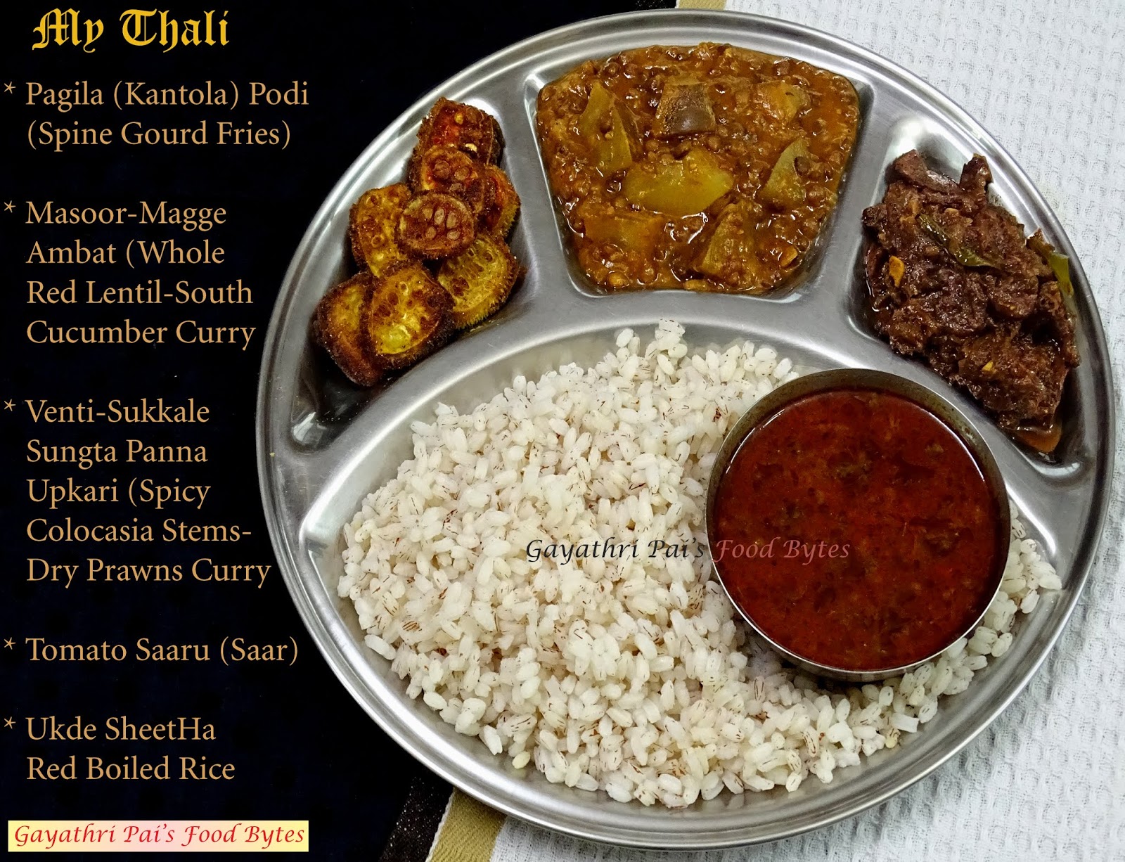 Gayathri Pai's Food Bytes: My Delicious Non-Veg. Thali 144.