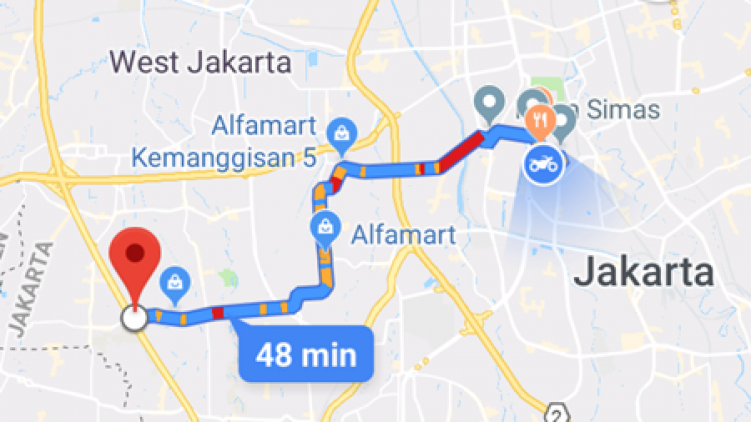 Dapatmengetahui estimasi waktu perjalanan kamu