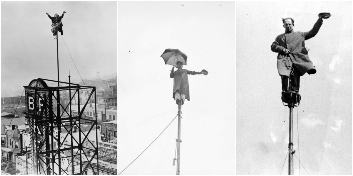 The Flagpole Sitting Trend of the 1920s Was Widely Popularized in the U ...