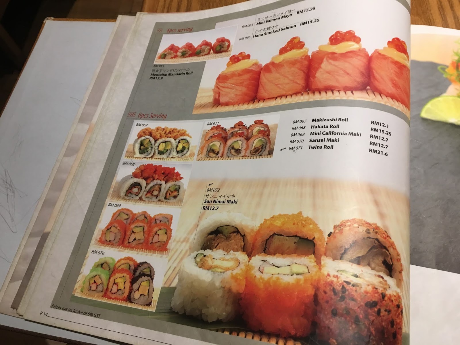 Excapade Sushi Miri Menu with Price Part 1 - Miri Food Sharing