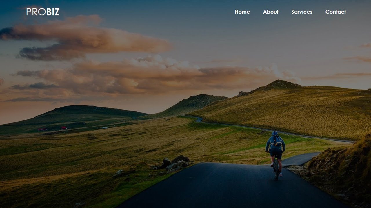 Simple Header Design with Navbar using HTML & CSS