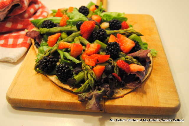 Asparagus and Berries Flatbread Salad