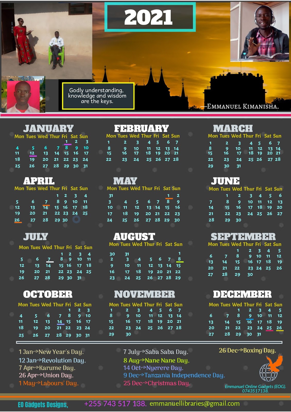KALENDA YAKO [2021] YENYE PICHA ZAKO.