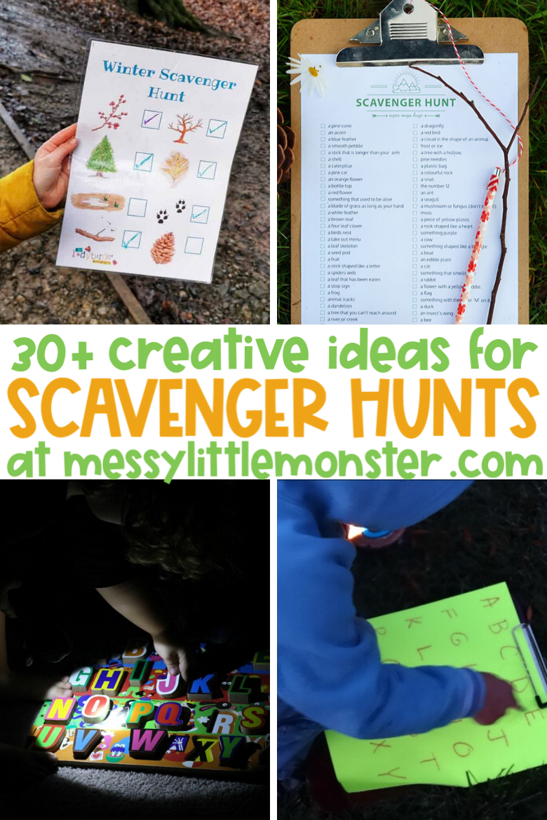 30 Creative Scavenger Hunts for kids - Messy Little Monster