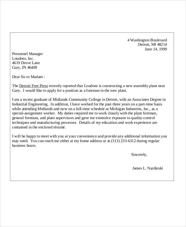 College Admission Letter Sample - Formal Letter