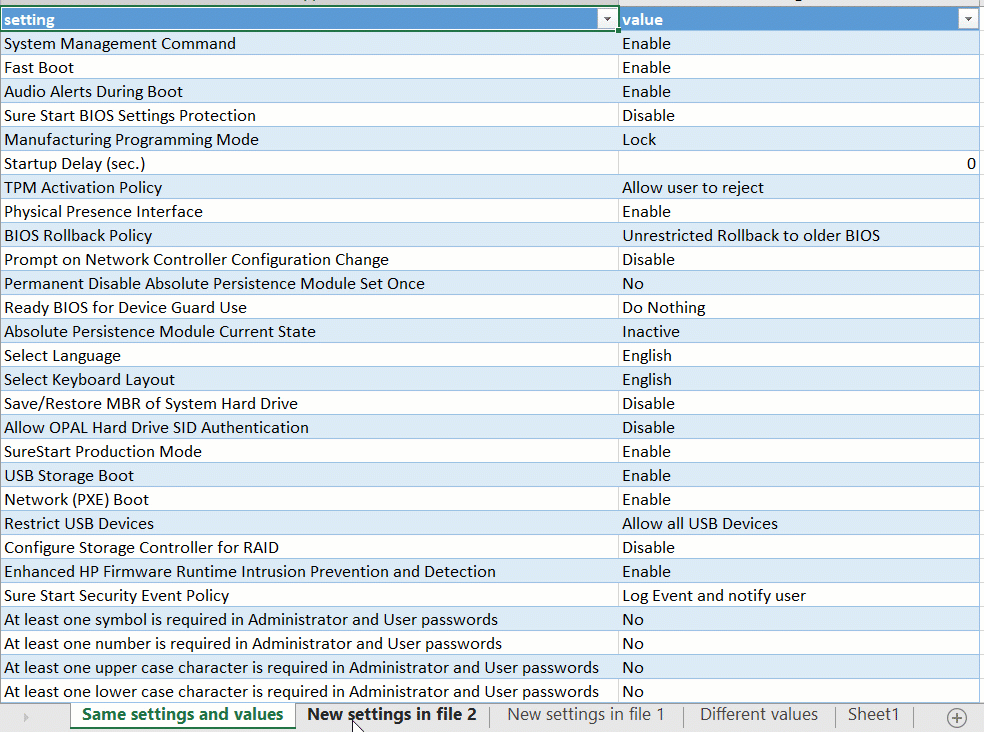 Bios Checker Export Compare Local And Remote Bios Settings Syst And Deploy
