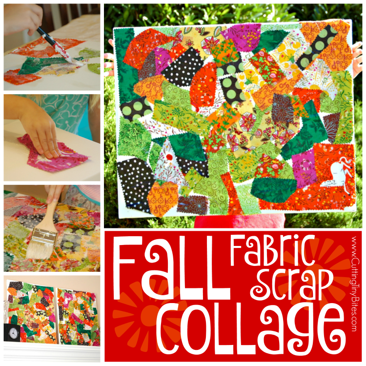 Fall Fabric Scrap Collage | What Can We Do With Paper And Glue