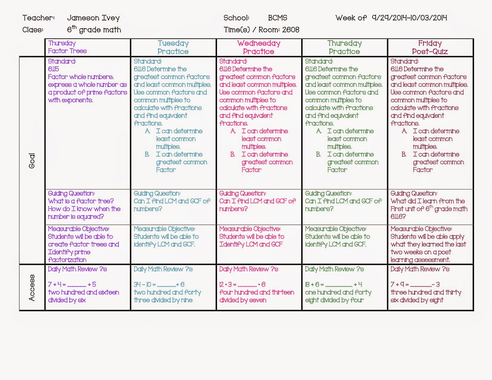 Peek at My Week 9/28-10/3