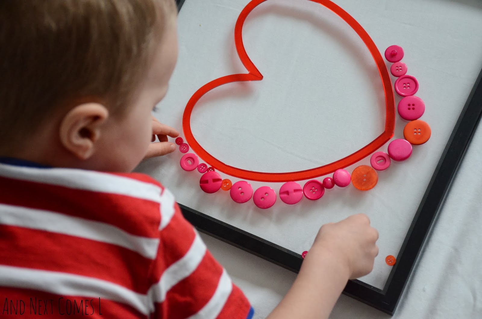 Loose Parts Play with Buttons & Hearts {Valentine's Day Activity} | And ...