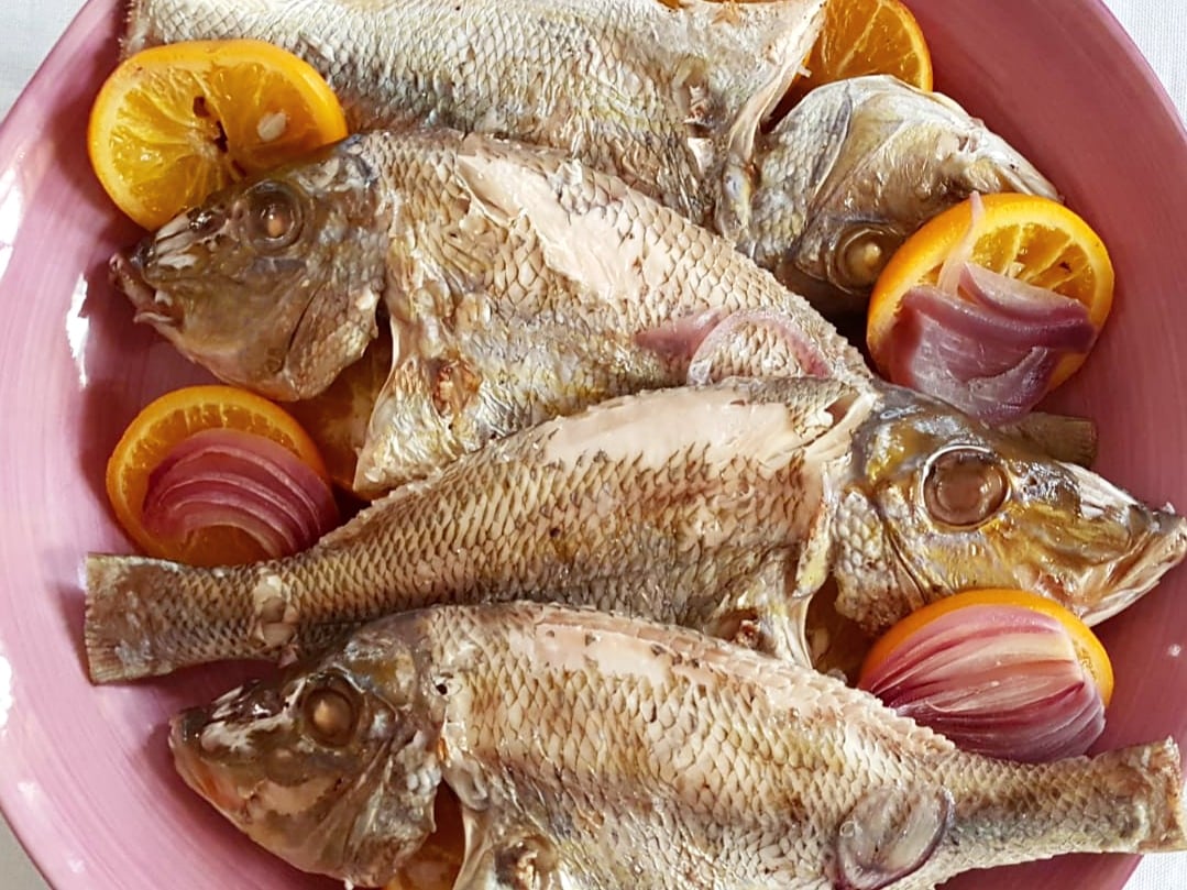 Maryam's Culinary Wonders: 1465. Orange Roast Fish
