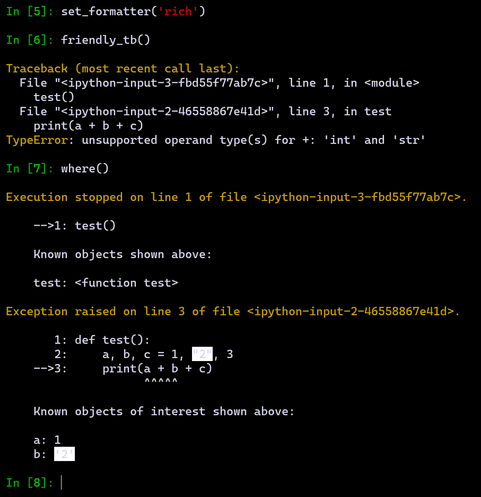 Only Python: IPython and Friendly-traceback
