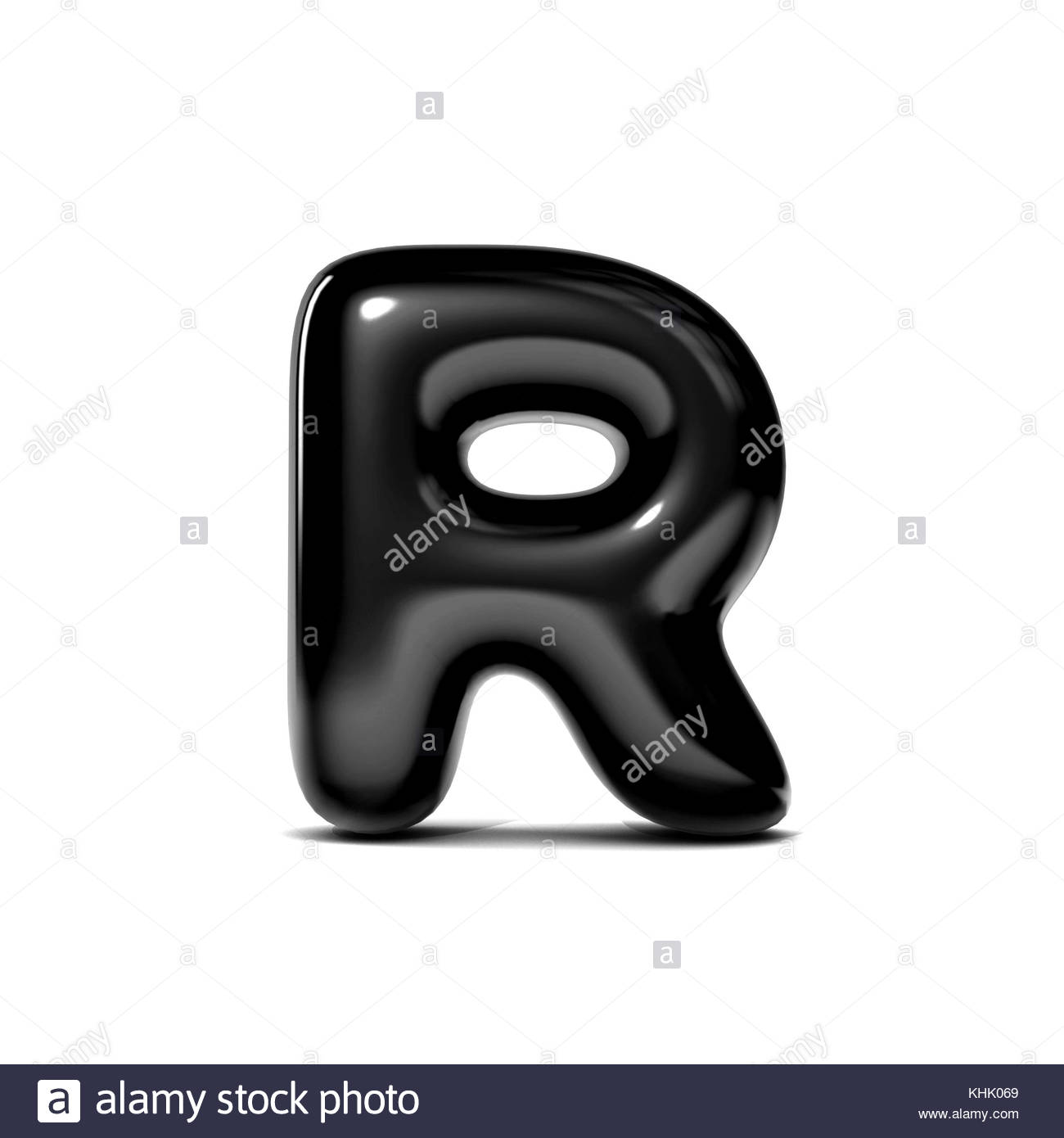 3D Bubble Letter R - Formal Letters