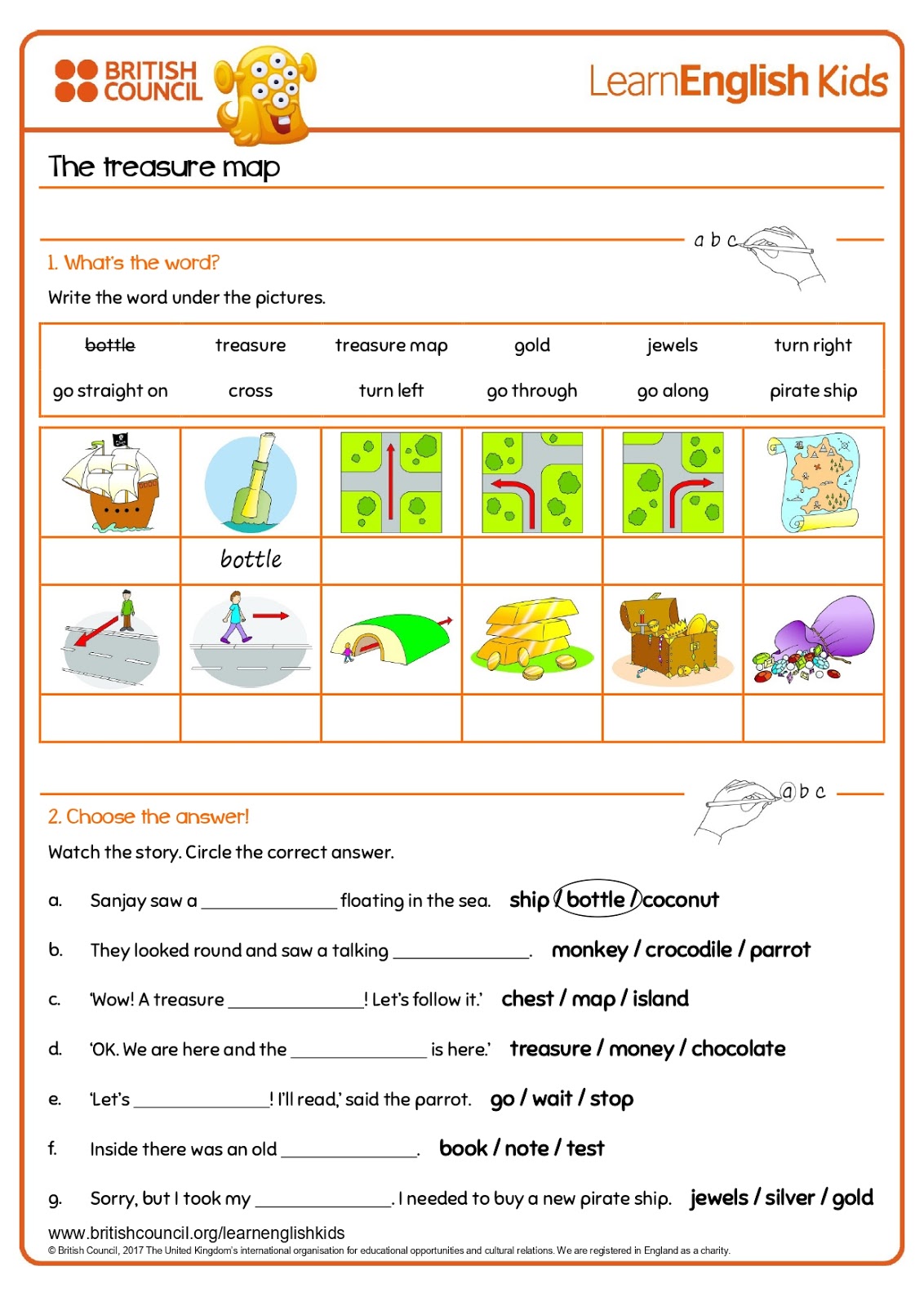 MISS PAQUI: STORY "A TREASURE MAP", GIVING DIRECTIONS