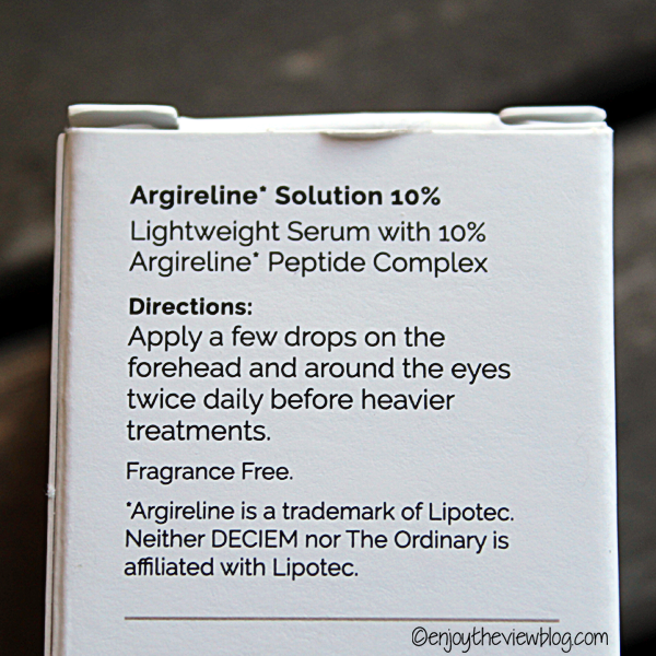 Affordable Anti-aging: Argireline™ Solution 10% from The Ordinary ...