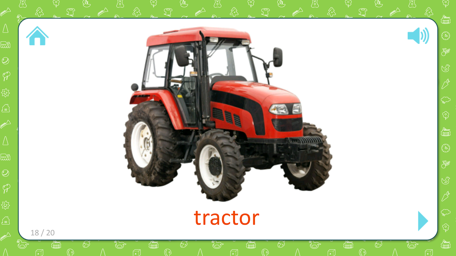FlashCards For Kids: Tractor - Transportation - Flashcards for Kids