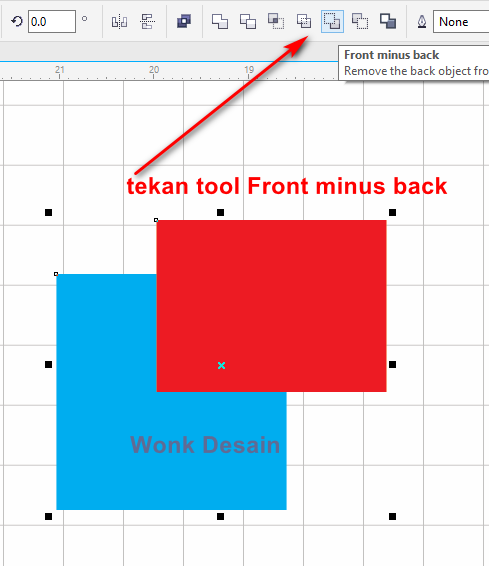 Cara Pakai Front Minus Back/Back Minus Front CorelDraw - Tarlagi.com