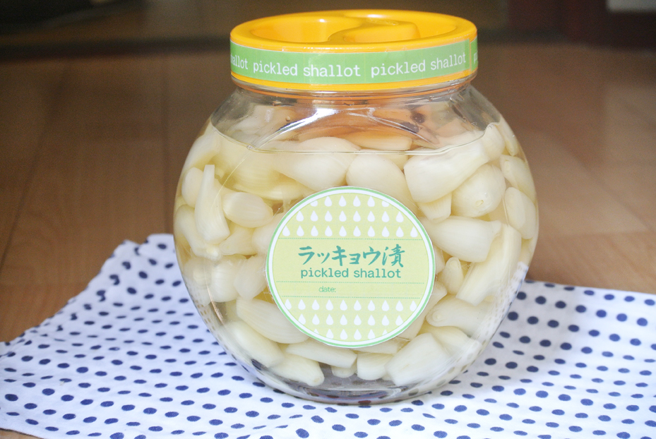 free! Mariri Label World: pickled shallots label（らっきょう漬けラベル）作りました