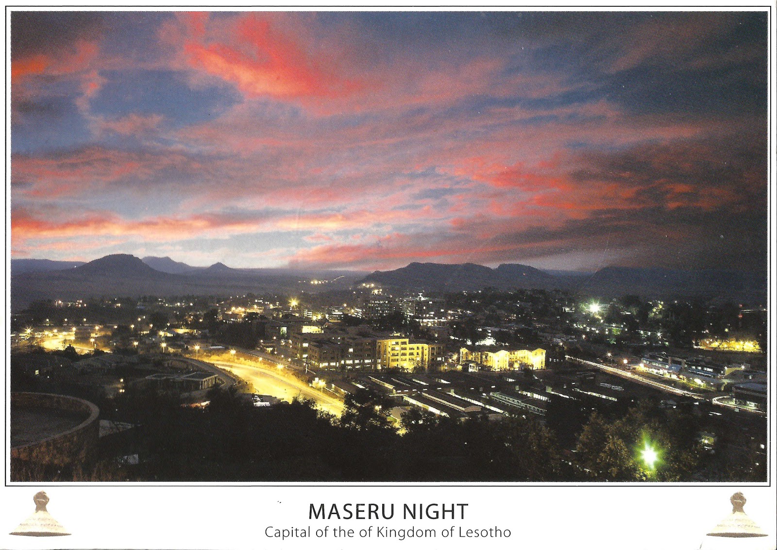 Postcards Journey: Lesotho - Maseru Night