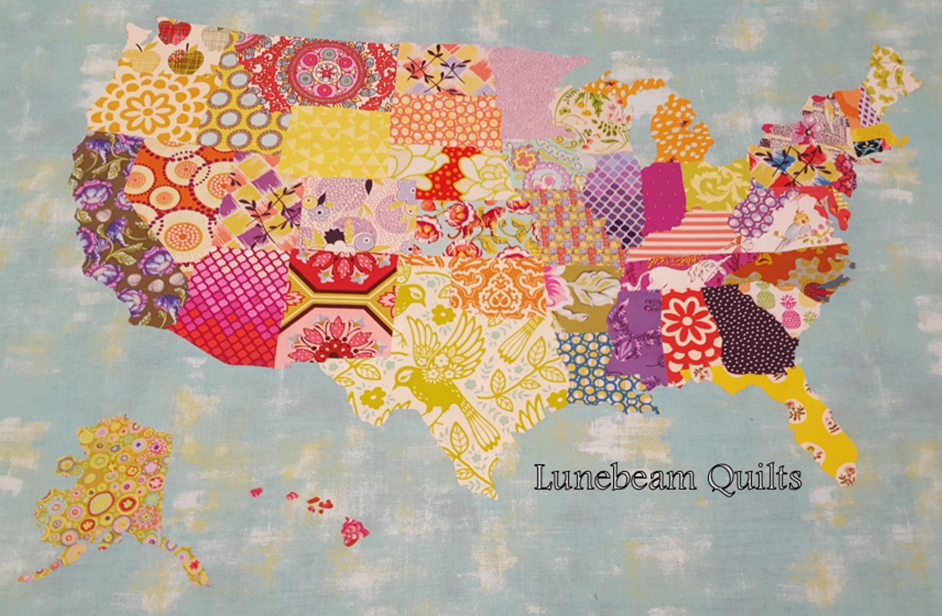 Lunebeam: USA map quilt