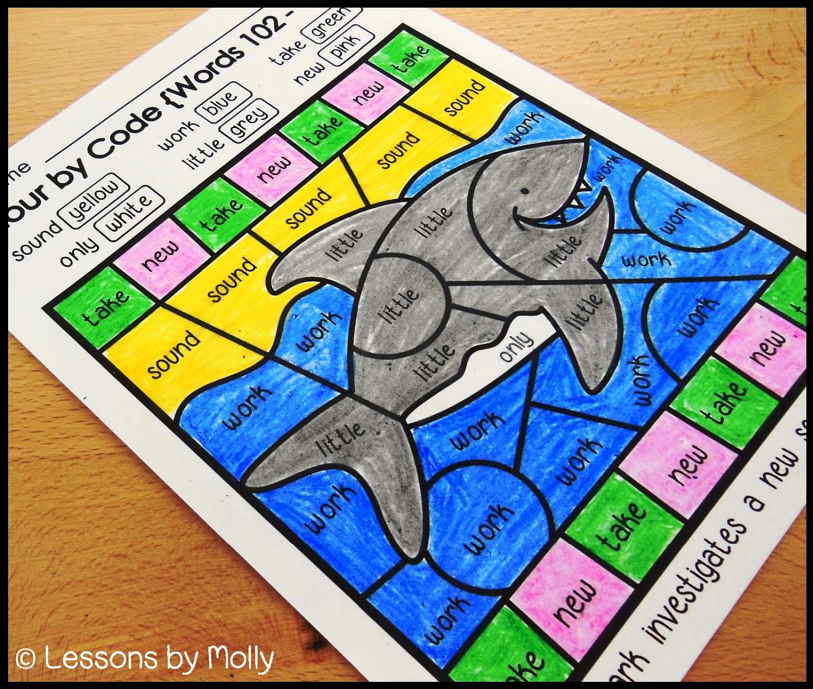 Lessons by Molly: Color by Code Sight Words for First and Second Grade