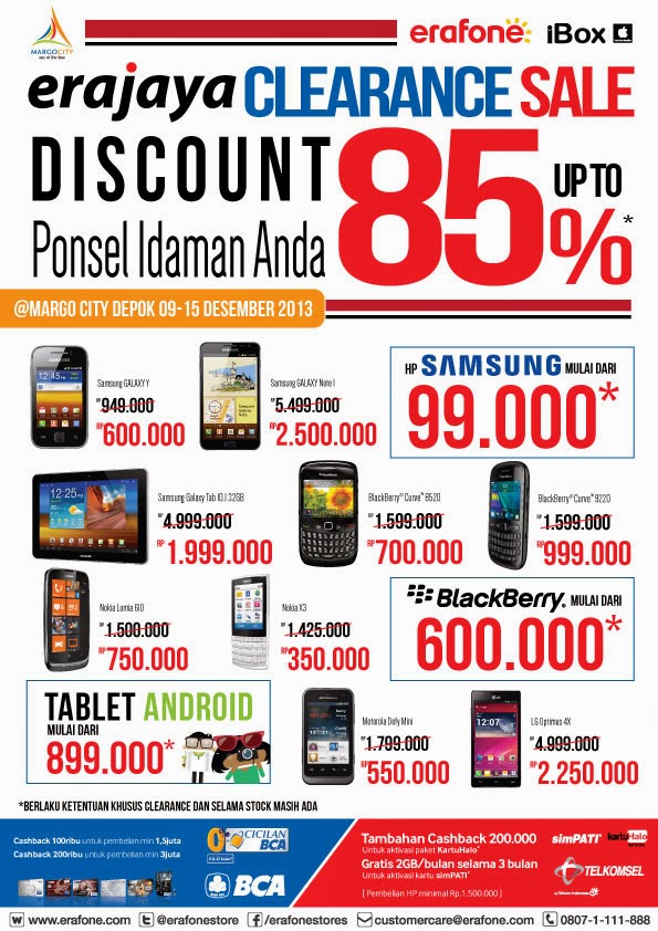 Clearance Sale Discount hingga 85%