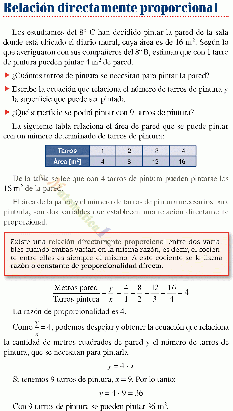 ECUACIONES Y PROPORCIONALIDAD EJEMPLOS RESUELTOS DE MATEMATICA 8 ...