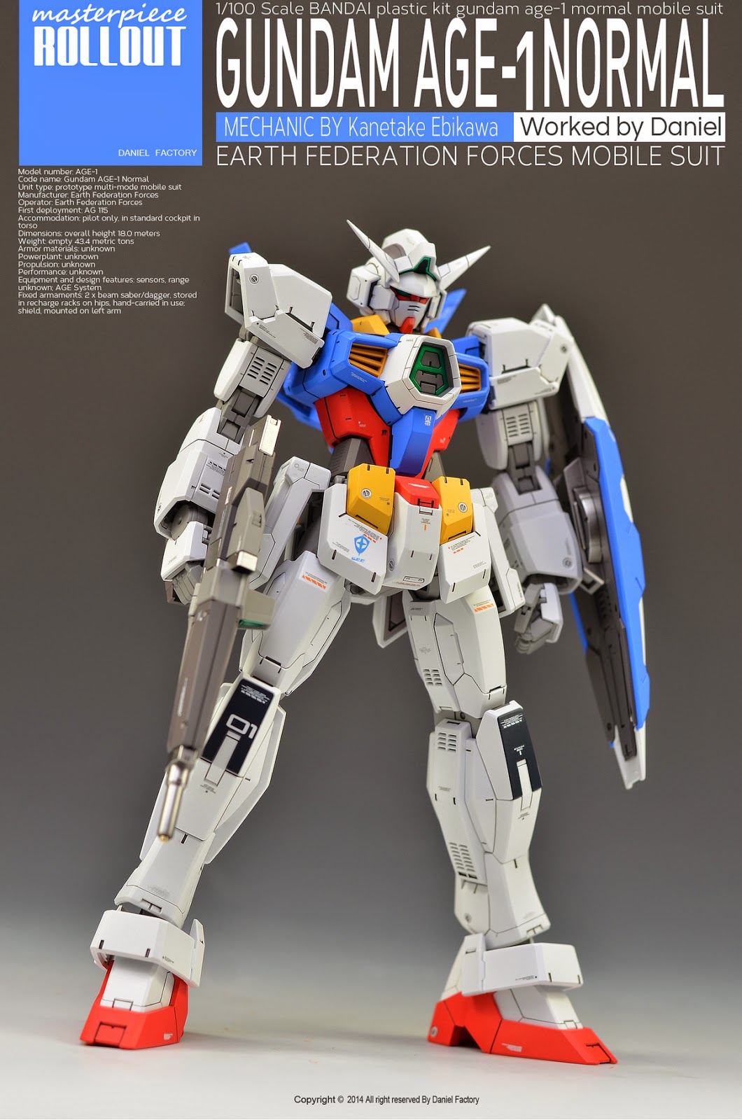 Gundam Family: MG 1/100 Age-1 Normal Custom Build