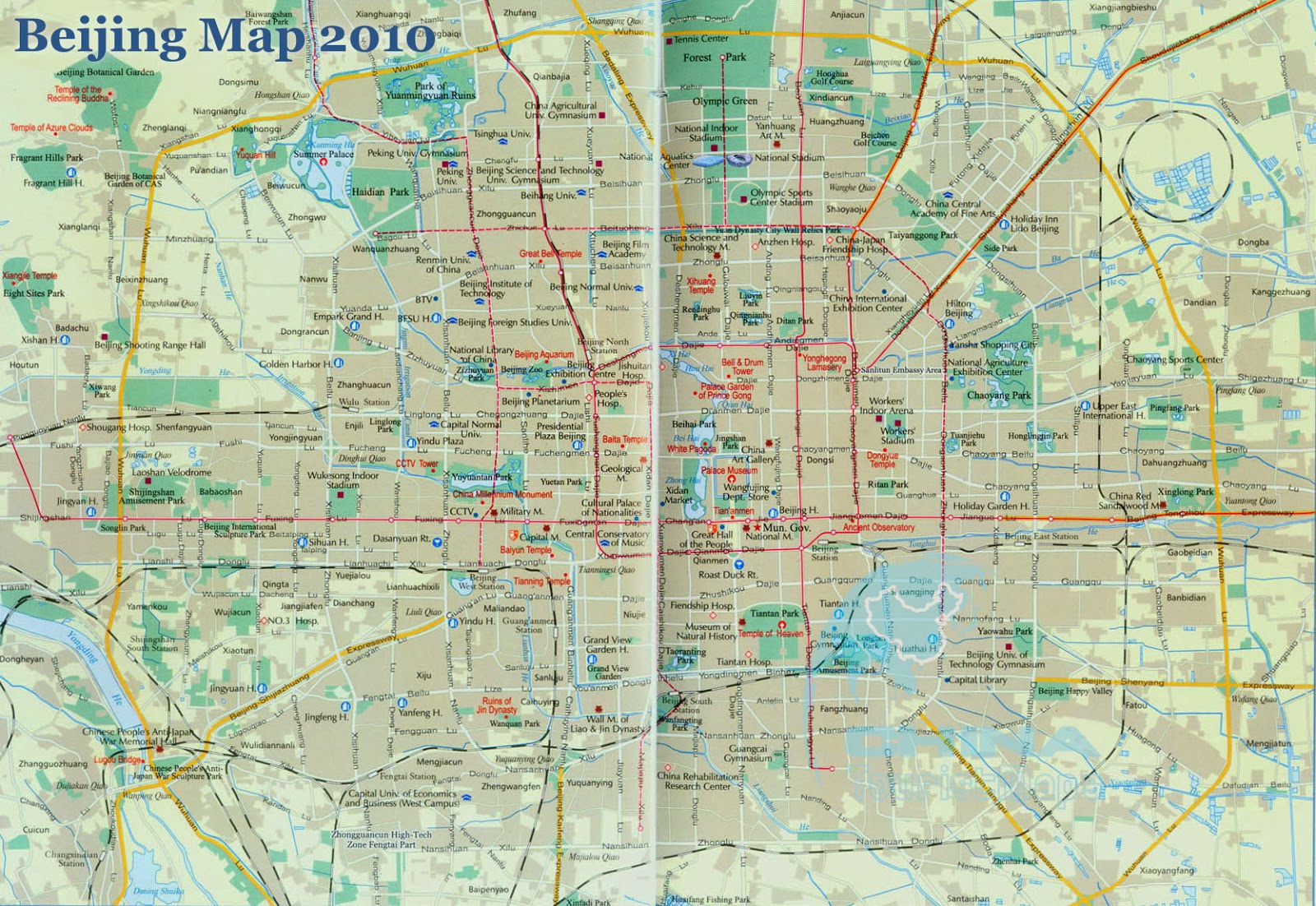 Mapas y planos de Pekín - Conmimochilacuestas