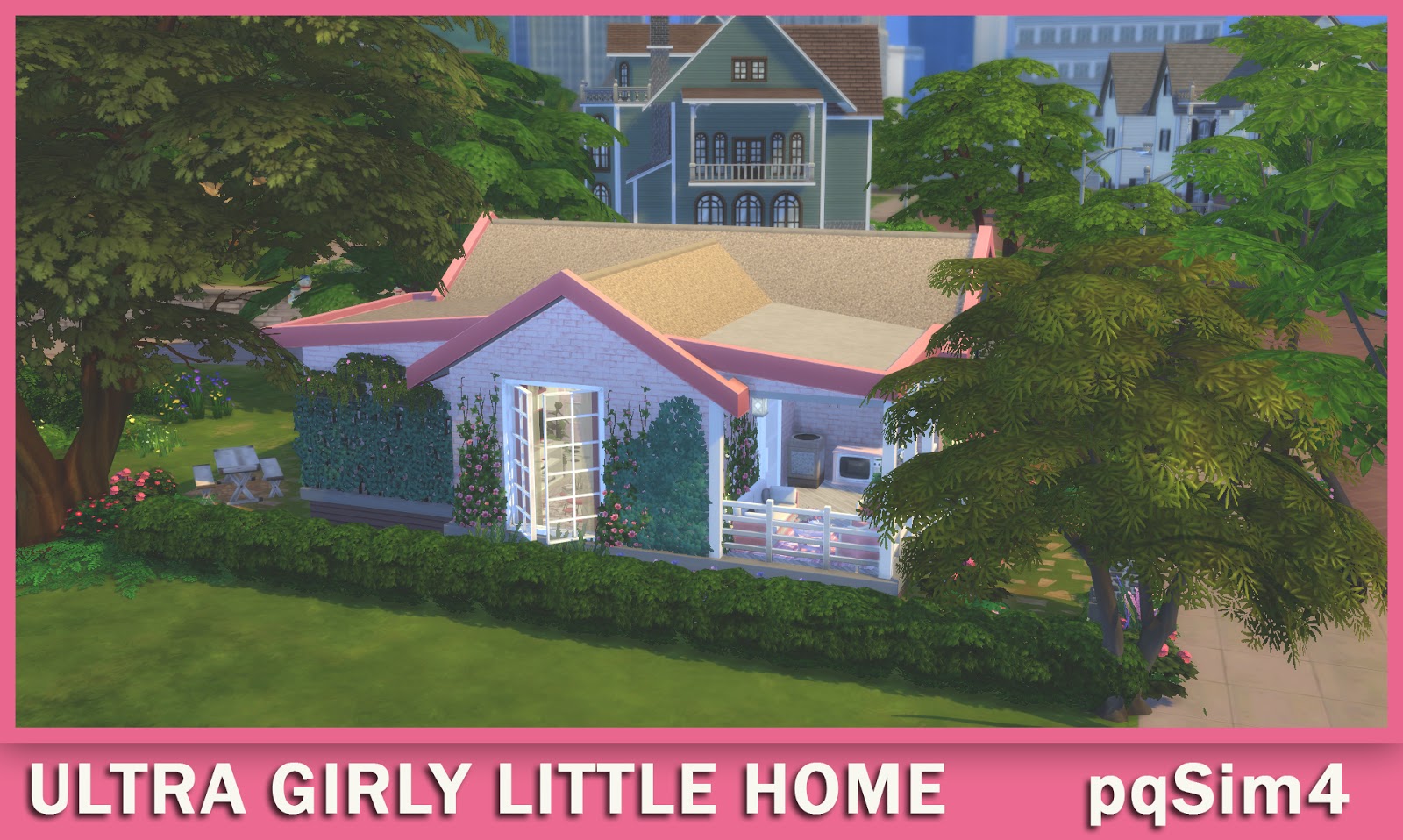 Ultra Girly Little Home. Sims 4 Speed Build.