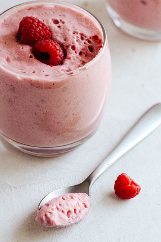 Vegan Summer Raspberry Mousse - dessert recipes diabetics