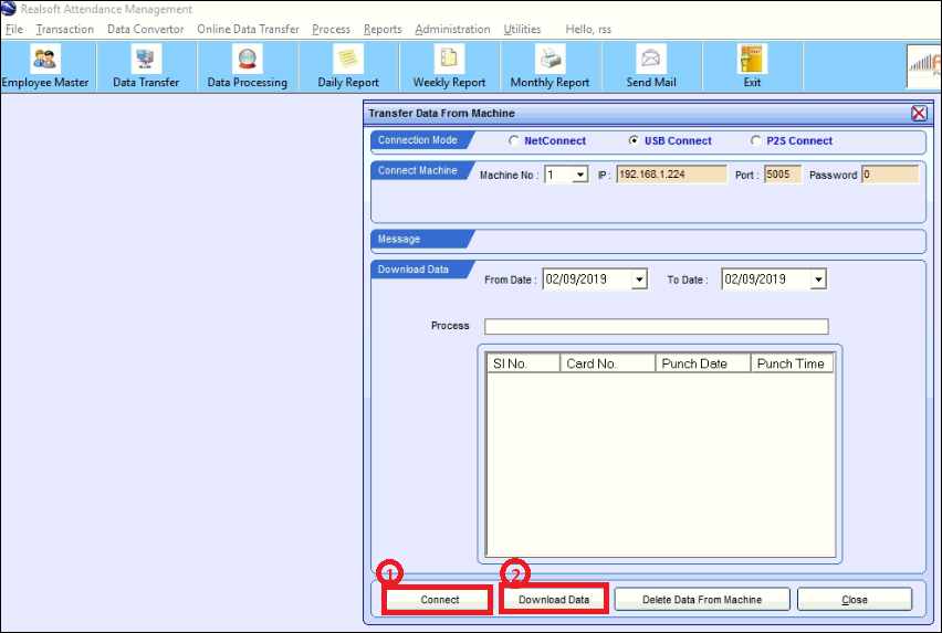 How to download report from RealTime biometric?