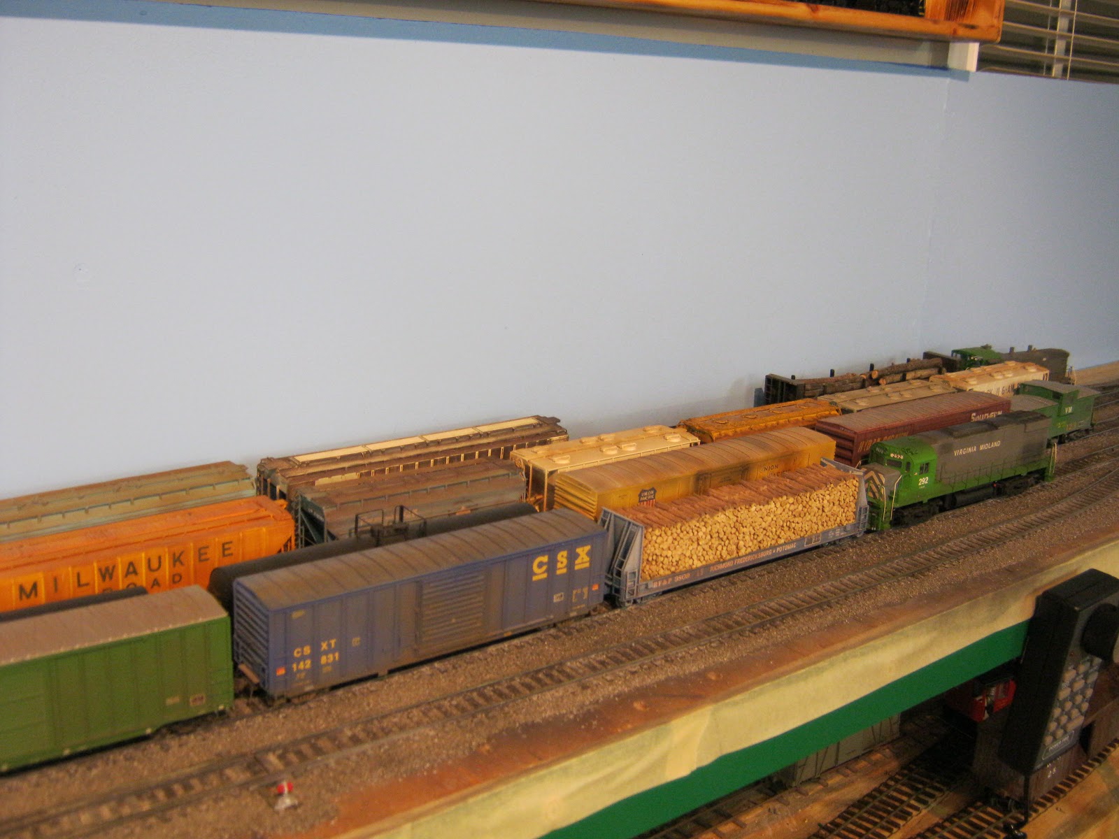 The Virginia Midland HO Railroad Blog: Ballast work in the yard