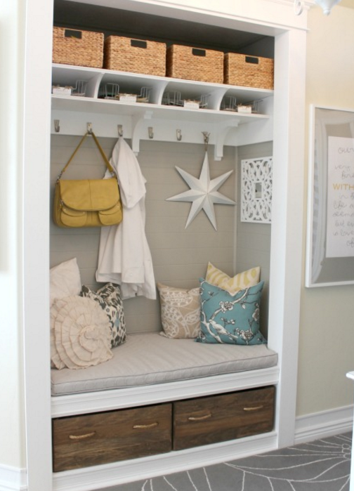 Repurpose A Hall Closet To Something Fun & Functional