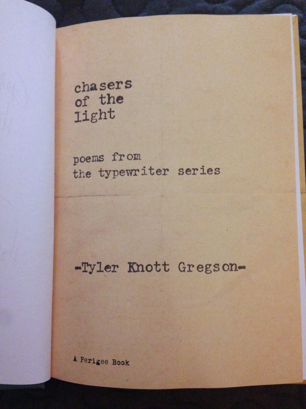 I've been a huge fan of Tyler Knott's poetry for years.