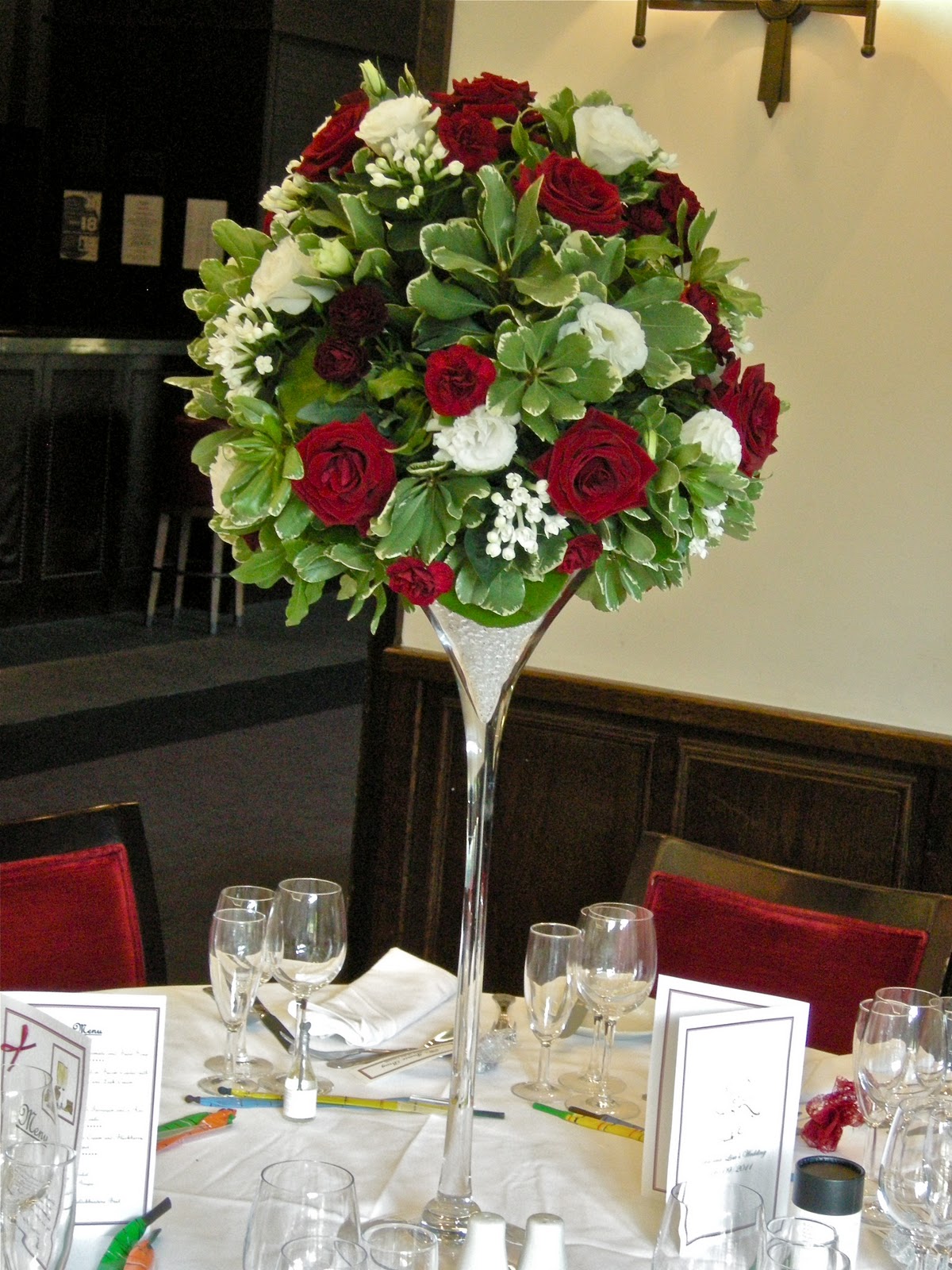 Wedding Flowers Blog: Lisa's Modern Red and White Wedding Flowers, New ...