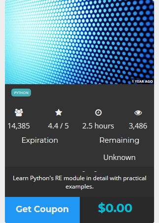 Top 20 Free Python Udemy Courses