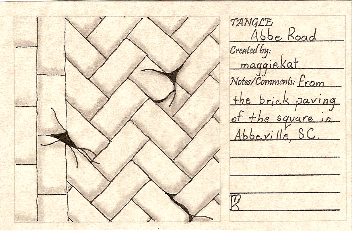 maggiekat tangles: My Tangle Pattern: Abbe Road
