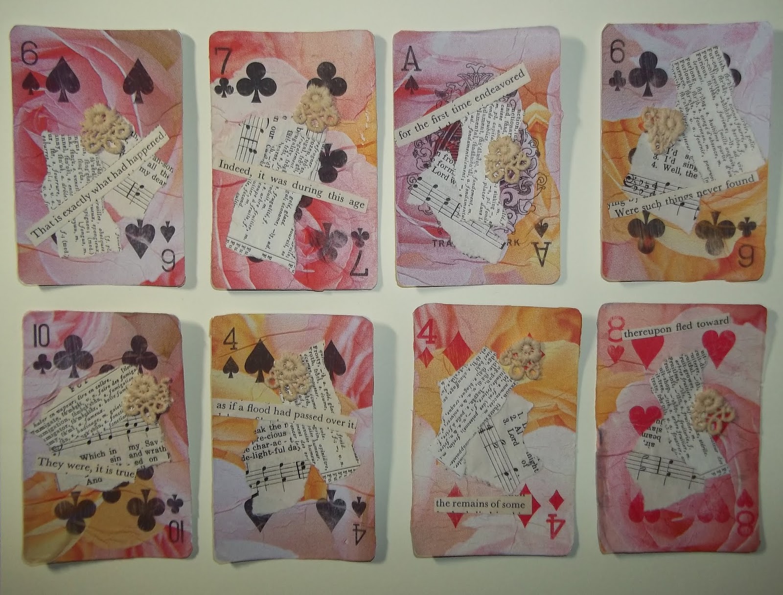 Playing card collages