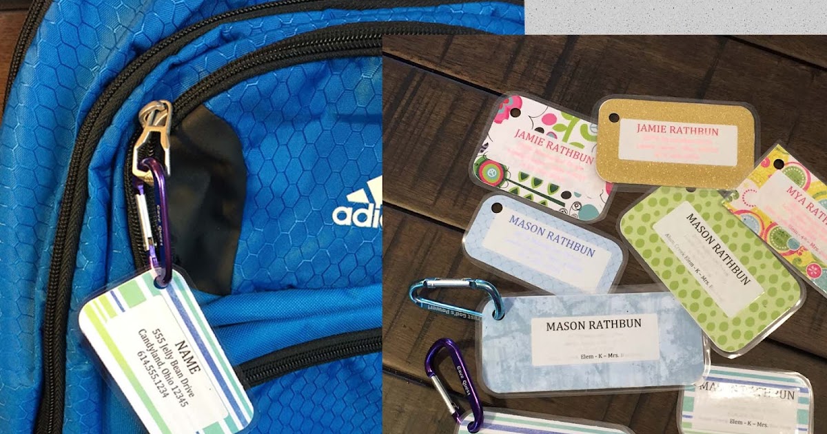 My Fashionable Designs: Easy DIY Backpack Tags!