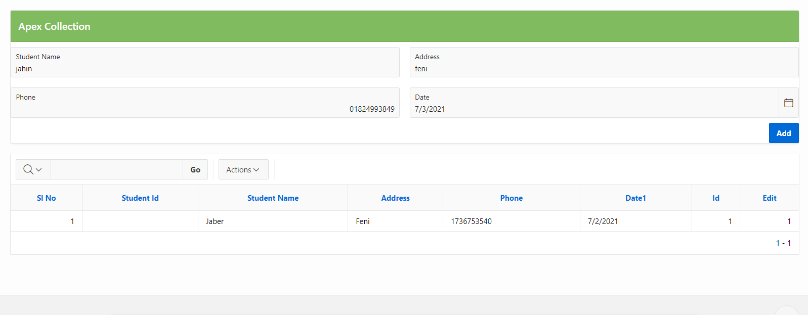 How to use the Apex collection and create a report. Part-1