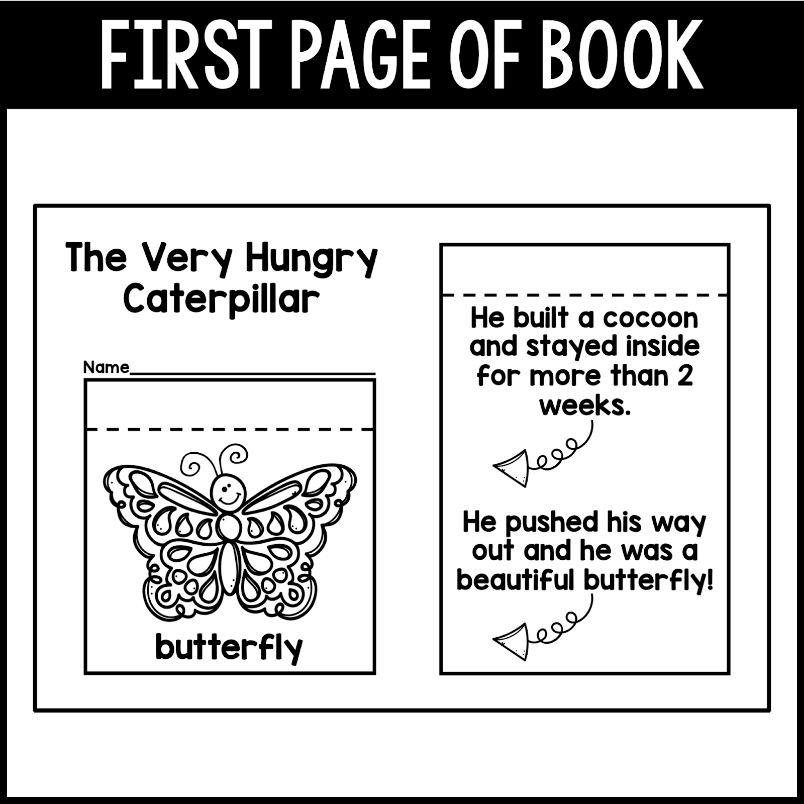 Emily Jane Creates: THE VERY HUNGRY CATERPILLAR EMERGENT READER/FLIP BOOK