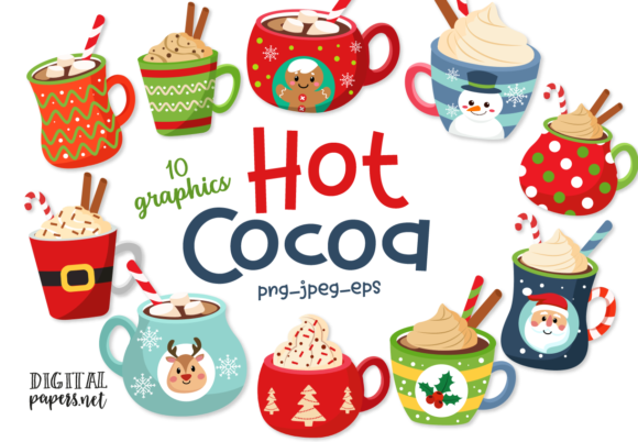 Hot Cocoa Mugs - Free SVG Files For Cricut